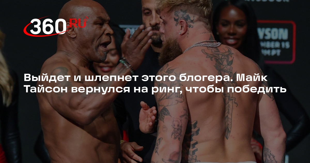 Бой Майк Тайсон Джейк Пол. Железный Майк не простит наглости блогера и уничтожит его | 360.ru