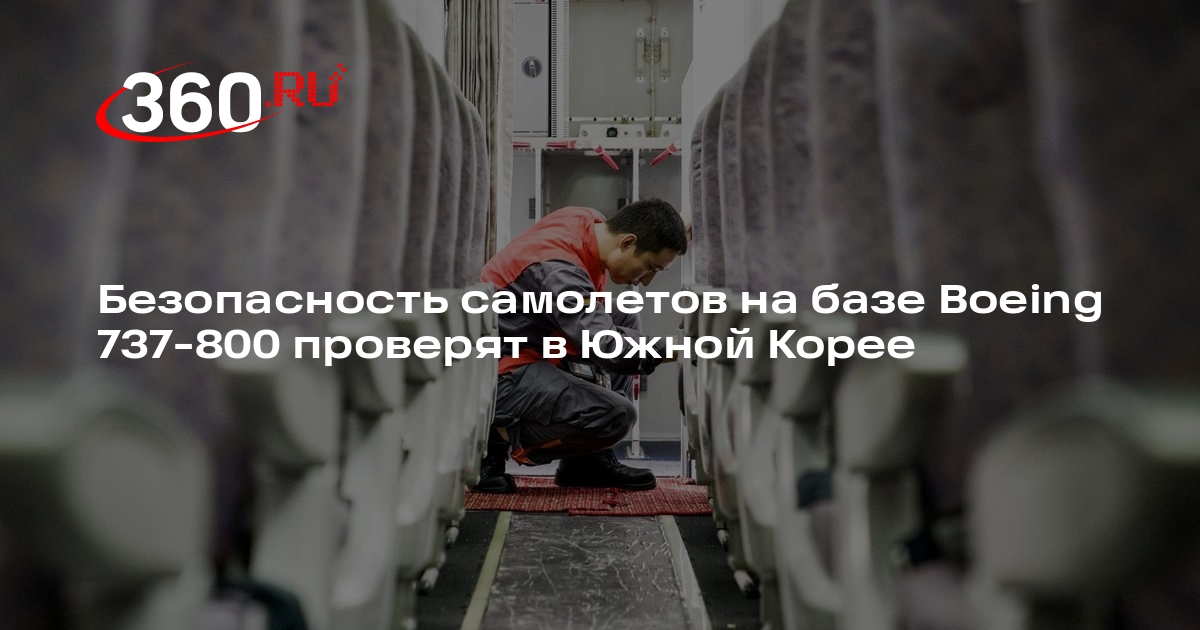 Безопасность самолетов на базе Boeing 737-800 проверят в Южной Корее | 360.ru